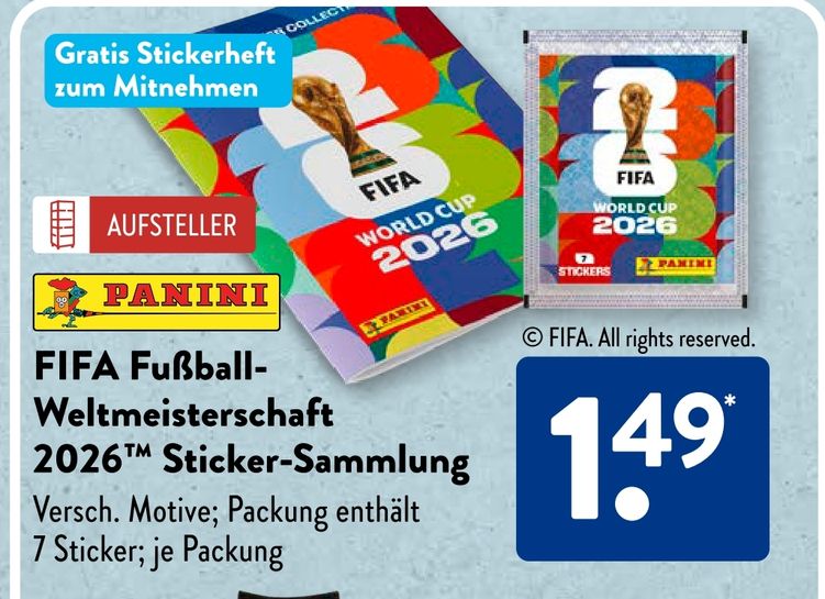 Panini Weltmeisterschaft Booster Pack 7 Sticker – ab ALDI SÜD, 0,99 ...