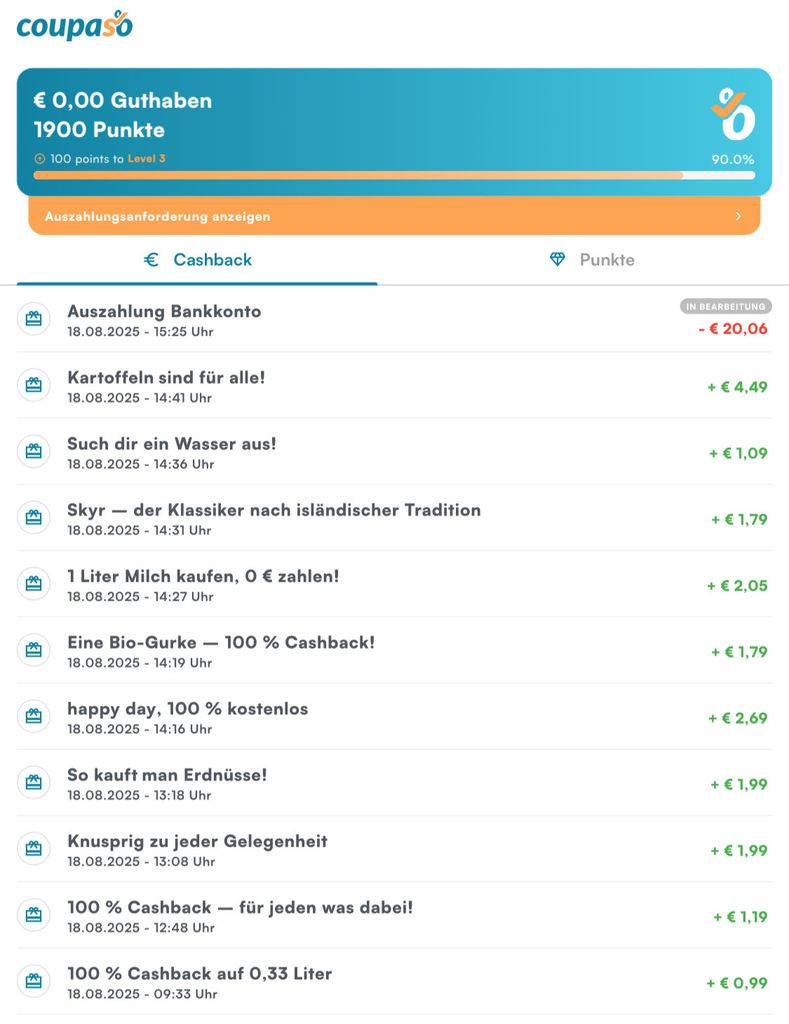 Coupaso | 100% Cashback auf Coca Cola, Haribo & Chips | 4,99€ | at ...