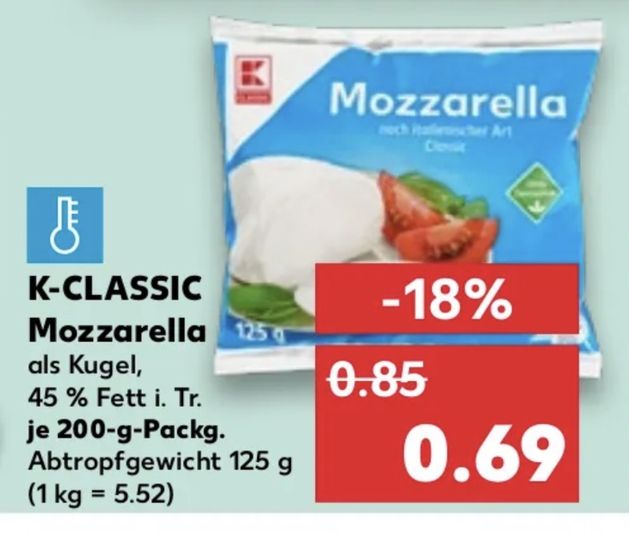 Milbona Mozzarella 200g für nur 0,69€ - verschiedene Sorten bei Lidl ...