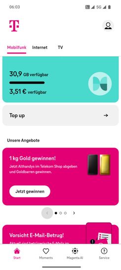 Telekom Magenta Prepaid 360GB für 99,95€ + T-Phone 3 für 3€ at Telekom ...