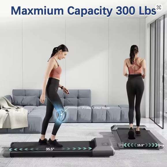 Superun Treadmill Walking Pad – 2,5 PS, 6 km/h, klappbar, Bluetooth ...