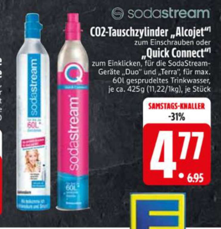 SodaStream CO2 Tauschzylinder für 4,77 € bei EDEKA - max. 60 l | mydealz