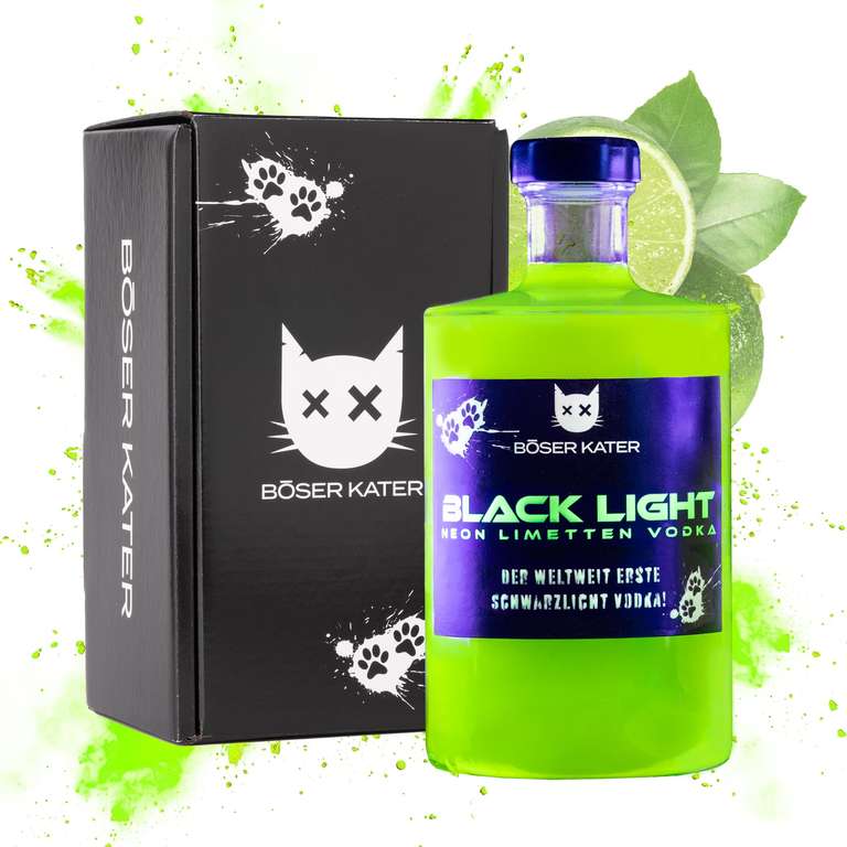 [Amazon] BÖSER KATER Blacklight Vodka - Schwarzlicht Neon Vodka mit ...