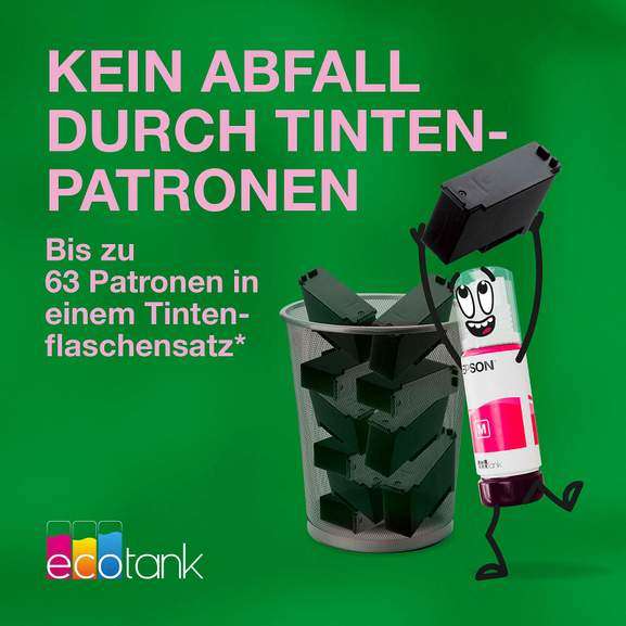 EPSON EcoTank ET-2875 – 3-in-1 Tintentankdrucker inkl. Tinte, 40 ...
