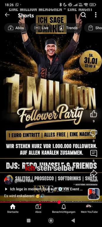 Flatrate Saufen 1€ mit DJ René Redo in Königs Wusterhausen! | mydealz
