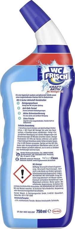 WC FRISCH WC Reiniger Gel Frisch oder Ozeanfrische (750 ml) (Prime Spar ...