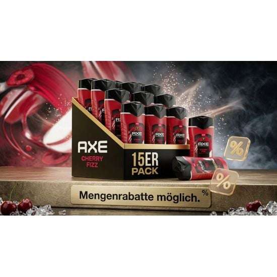 AXE Cherry Fizz Duschgel 15er Pack – 24,99€ inkl. Versand bei DealClub ...