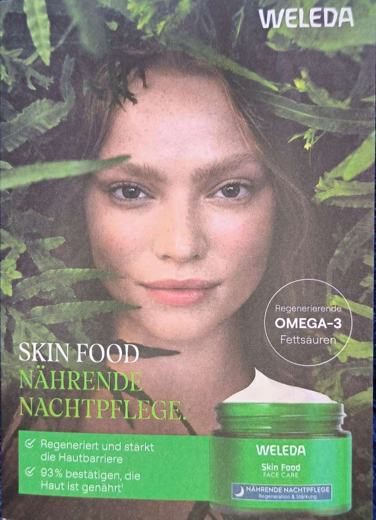 Gratis Proben bei dm: WELEDA Skin Food Nachtpflege & Vagisan Care ...