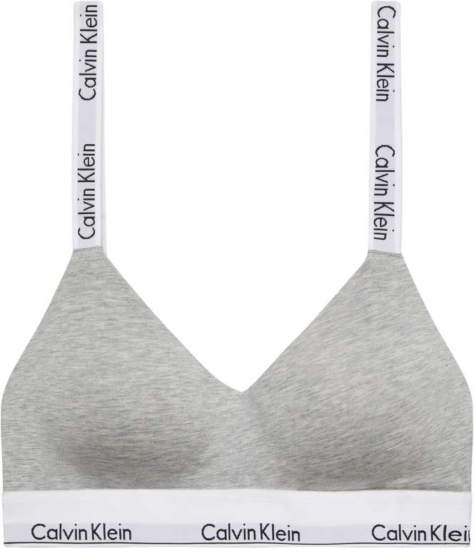 Calvin Klein Damen Bralette Lightly Lined Grau XL – bequemer Sportlook ...