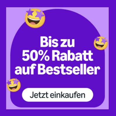 Bestseller bis zu 50% Rabatt – 40% Direktabzug + 10% Extra bei 30€ MBW ...