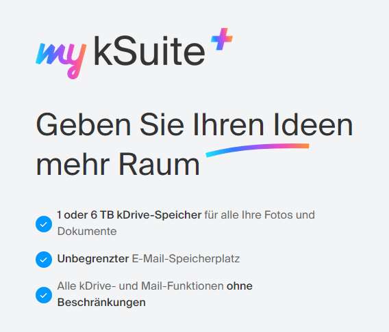 Infomaniak my kSuite+ 1 TB Cloud-Speicher für 3,77€ - jetzt zuschlagen ...