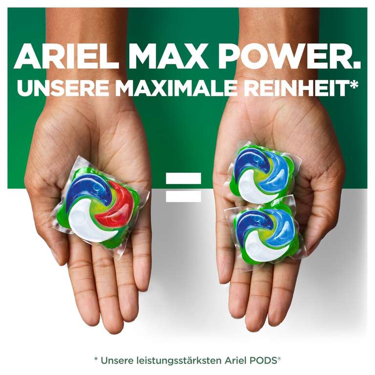 Ariel Max Power PODS Universal+ 66 WL – Fleckentferner, 3 Zusätze, 9 kg ...