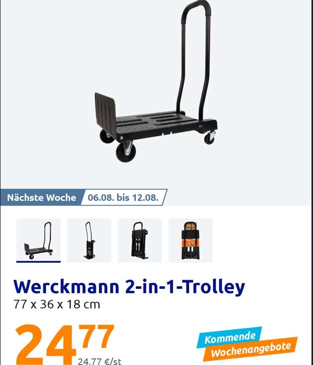 Werckmann 2-in-1-Trolley 77x36x18 cm für 24,77 € bei Action | mydealz