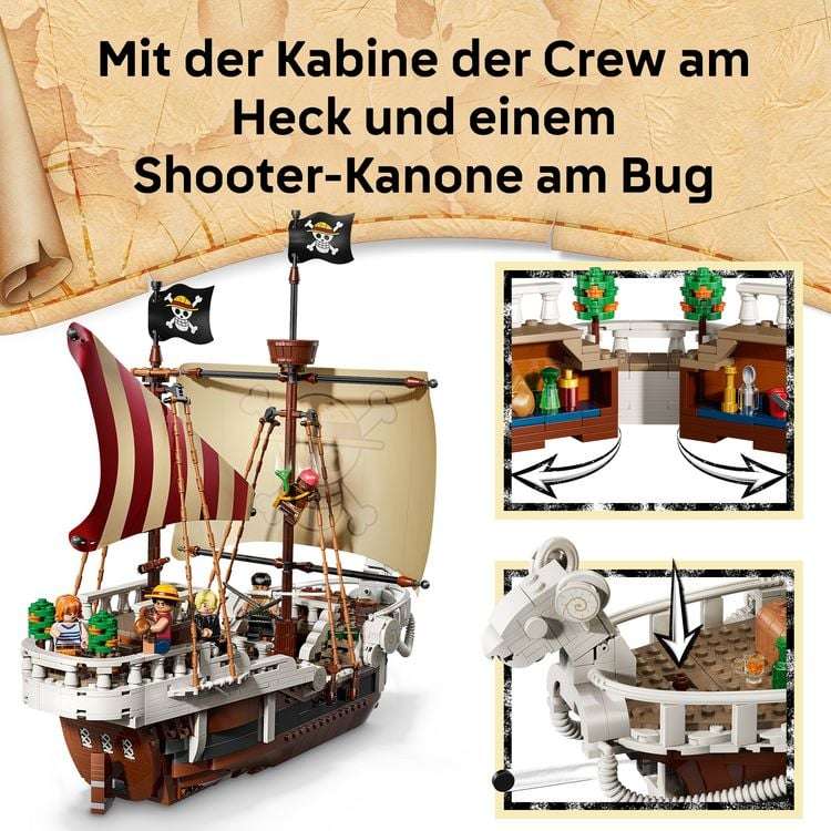 LEGO ONE PIECE 75639 Das Piratenschiff Flying Lamb, 70,41€ mit ...