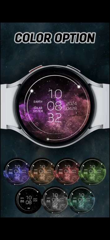 Galaxy Watch Face 2 – Android WearOS Spaß, farbige Galaxie Effekte, at ...