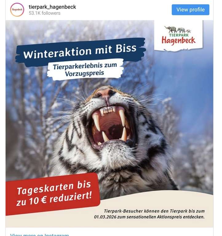 Hagenbecks Tierpark Rabatt Adac