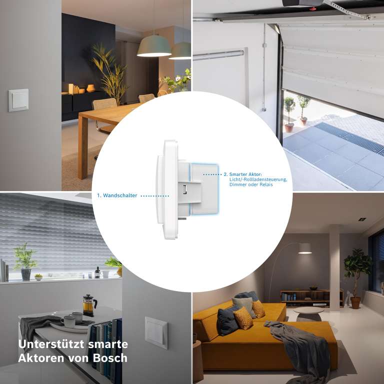 Bosch Smart Home Wandschalter für Aktoren, 35mm Tiefe, 1/2 ...
