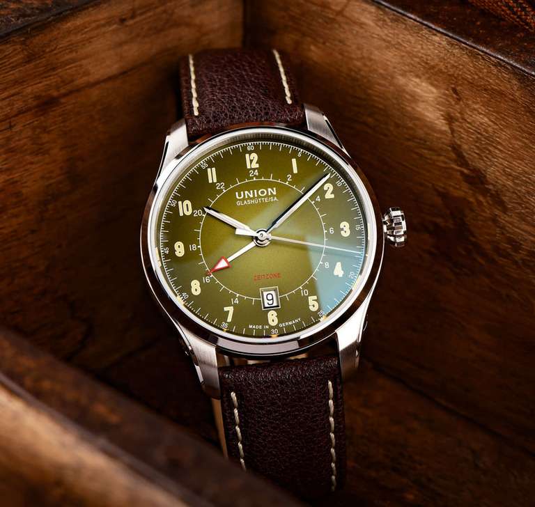 UNION Glashütte Belisar GMT Zeitzone 41x11,4mm 4Hz, Saphirglas – bei ...