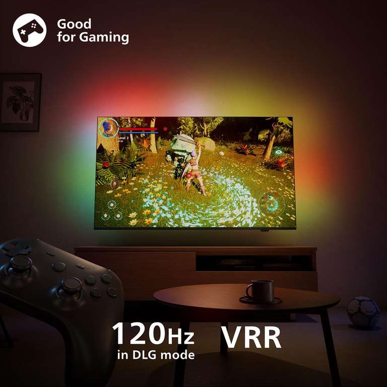 Philips 43 Zoll Ambilight QLED TV 4K UHD – Dolby Vision/Atmos, Titan OS ...