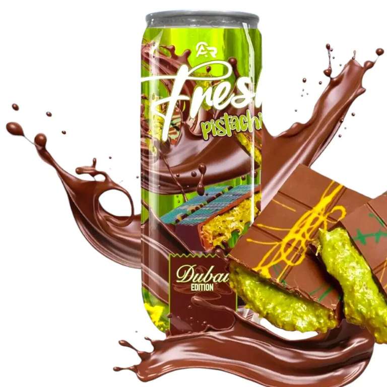 Dubai Schokolade Softdrink 24 Dosen für nur 0,89 € pro Dose at Fresh ...