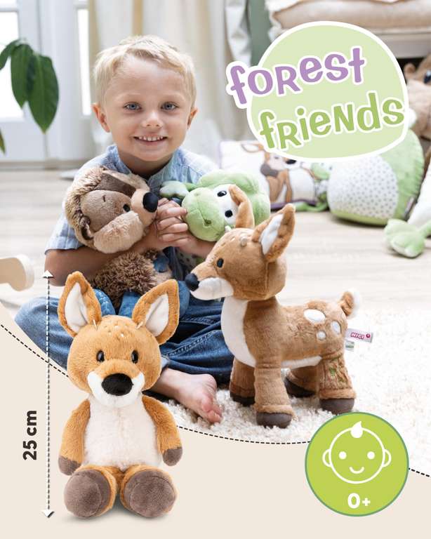 NICI Kuscheltier Rehbock René Roebuck 25cm - braun - Weiches Plüschtier ...