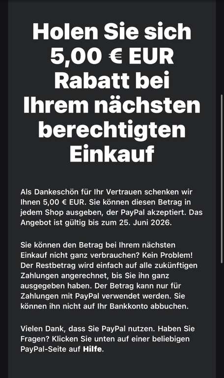 5 € PayPal-Guthaben für deinen nächsten Einkauf – personalisiertes ...
