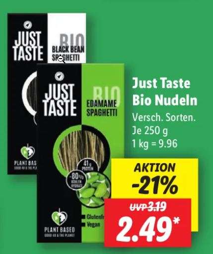 Just Taste Edamame & Black Bean Spaghetti für 2,49€ bei Lidl | mydealz
