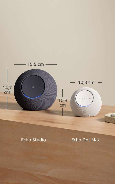 Echo Studio (neueste Generation) kompakt – 3D-Sound, Dolby Atmos at Amazon