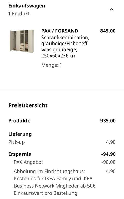 Ikea Pax Aktion
