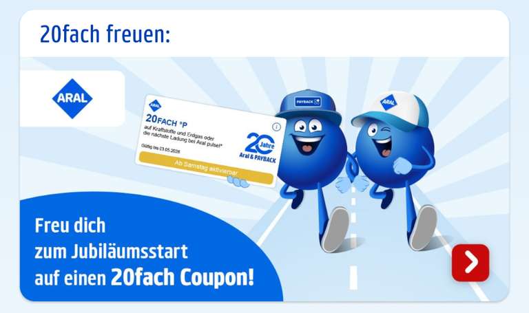 20-fach PAYBACK-Punkte bei Aral am 02./03.05.2026 – at Aral | mydealz