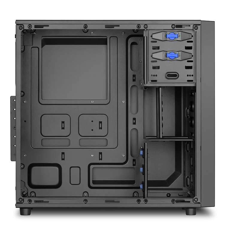 Sharkoon VS4-V ATX PC-Gehäuse Schwarz - 6 Slots, bis zu 5 Lüfter, 1x ...