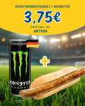 yormas WM-Aktion: Kräuterbratwurst im Baguette + Monster Energy (Sorte ...