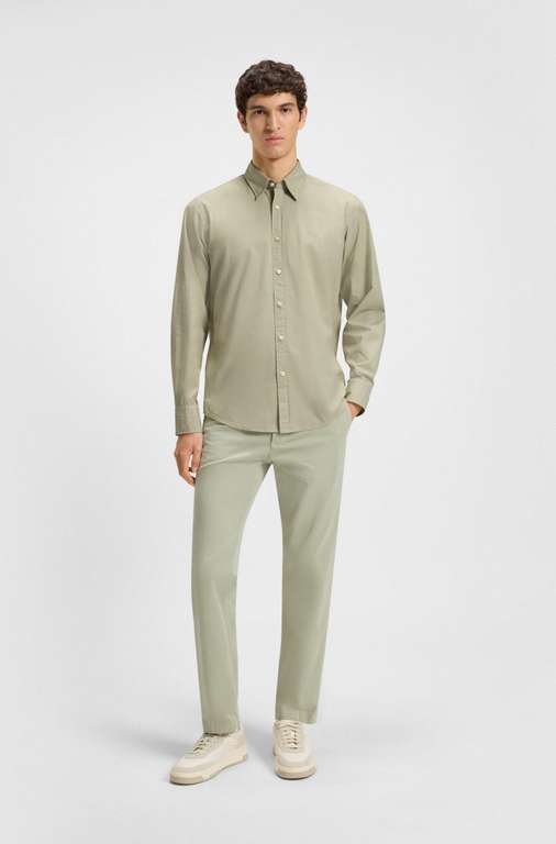 BOSS Herren Chino Tapered Tapered-Fit Chino aus elastischem Baumwoll ...