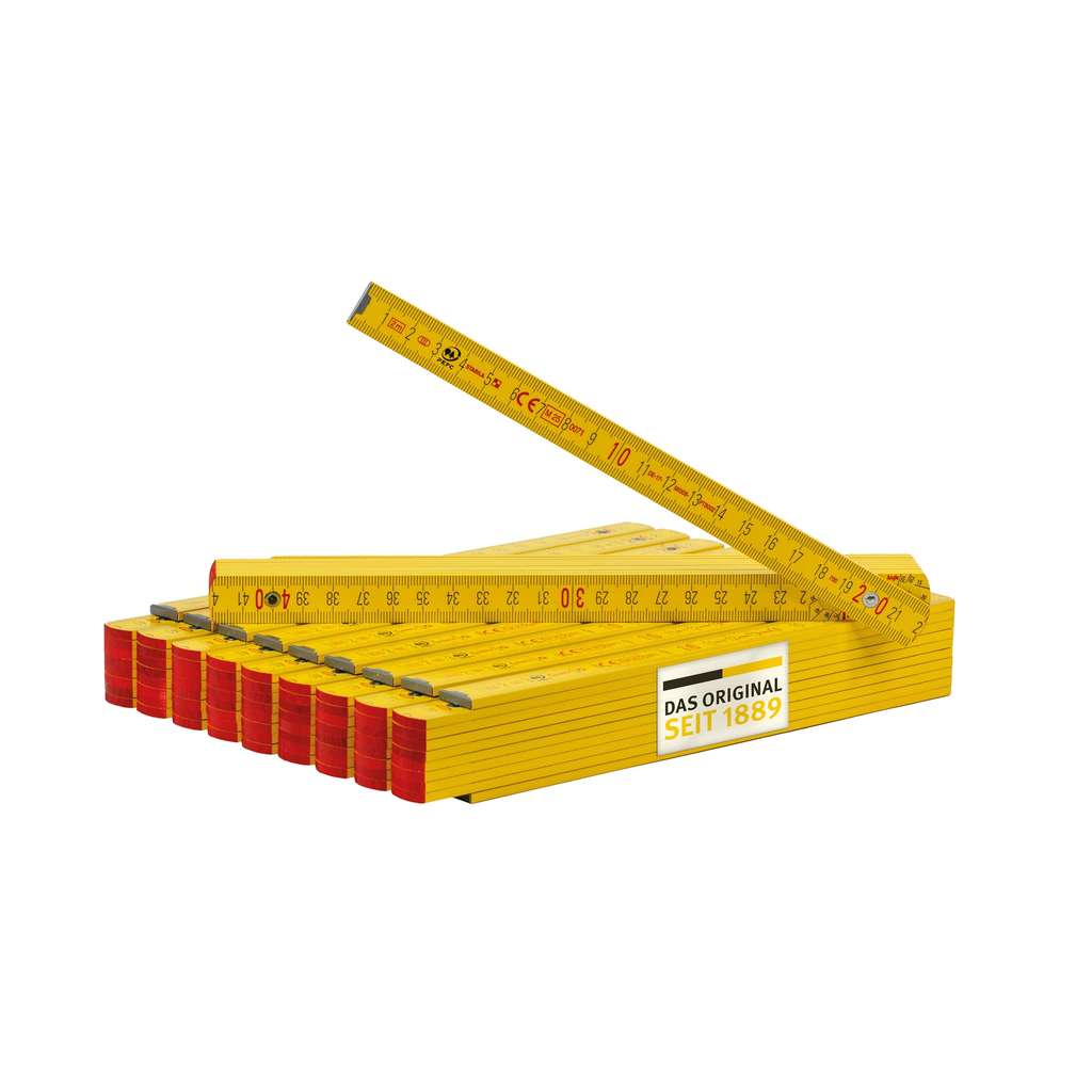 STABILA Holz-Zollstock Type 707 10er-Pack 2m Gliedermaßstab gelb at ...