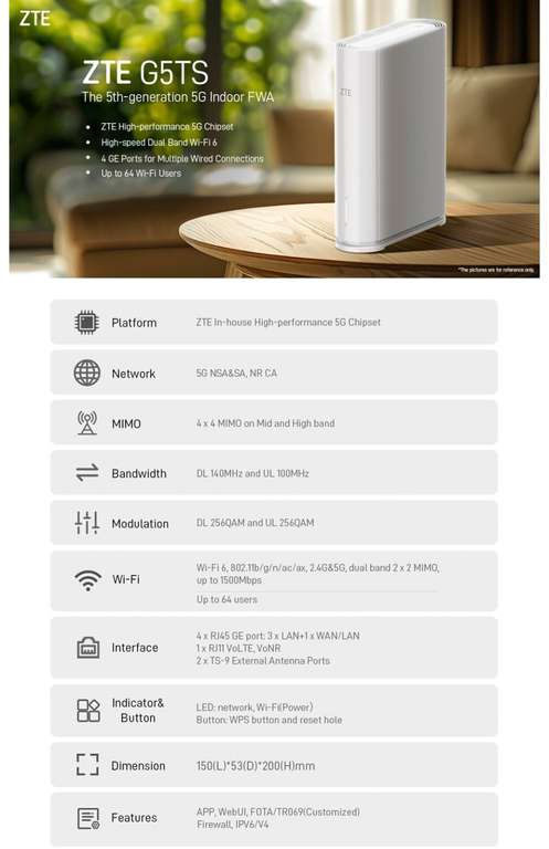 ZTE G5TS 5G CPE WLAN-Router für 99,99€ bei ALDI TALK | mydealz