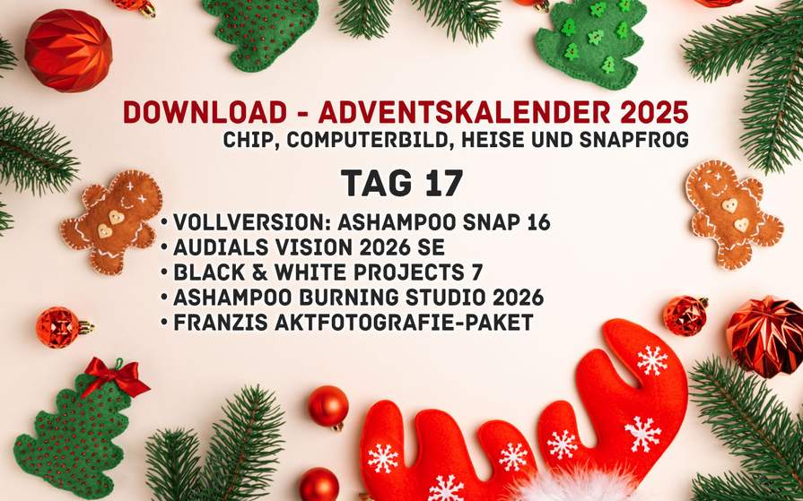 Adventskalender 2025: Täglich kostenlose Software-Vollversionen von ...