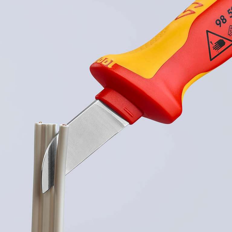 Knipex 9852 Kabelmesser – ergonomisch, isolierend, stabile Klinge ...