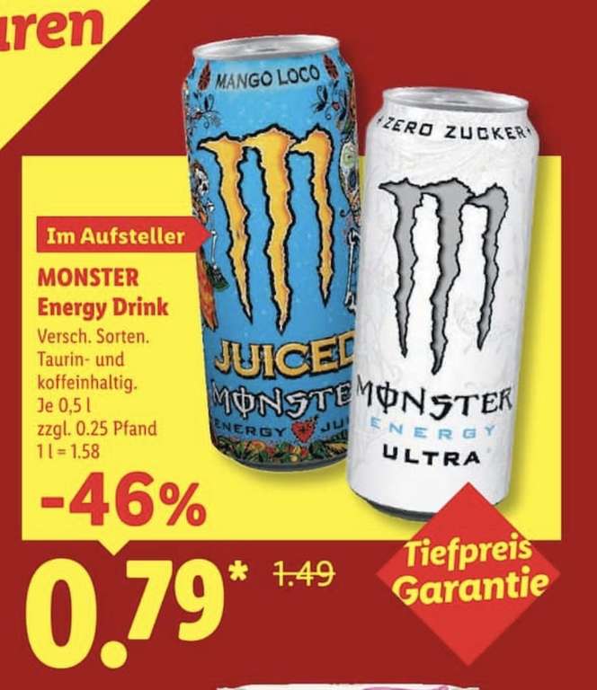 [LIDL] Monster Energy Drink (0,5 l) | mydealz