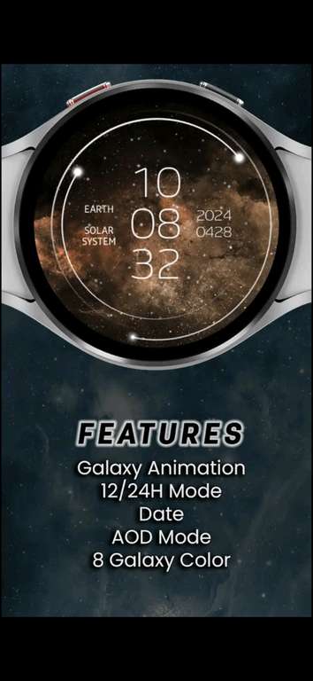 Galaxy Watch Face 2 – Android WearOS Spaß, farbige Galaxie Effekte, at ...