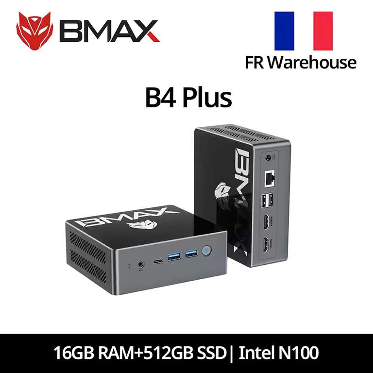 BMAX Mini-PC Windows 11 PC Intel N100 16GB 512GB SSD 2*HDMI1*Type-C ...