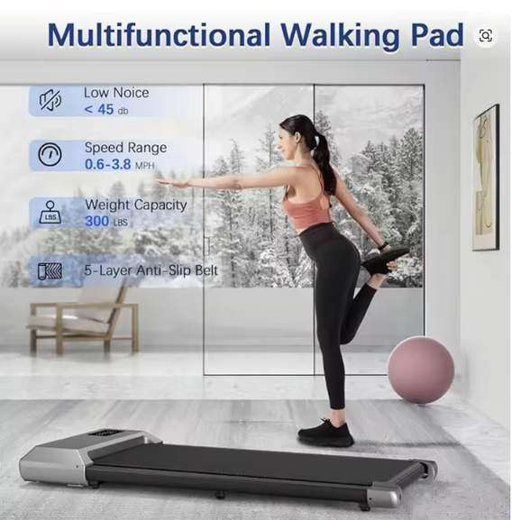 Superun Treadmill Walking Pad – 2,5 PS, 6 km/h, klappbar, Bluetooth ...