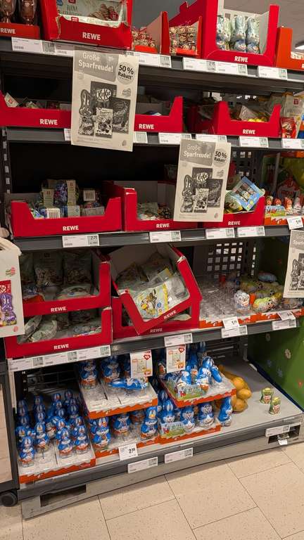 Osterartikel 50% Rabatt bei REWE – Lindt, Milka & Co. at REWE