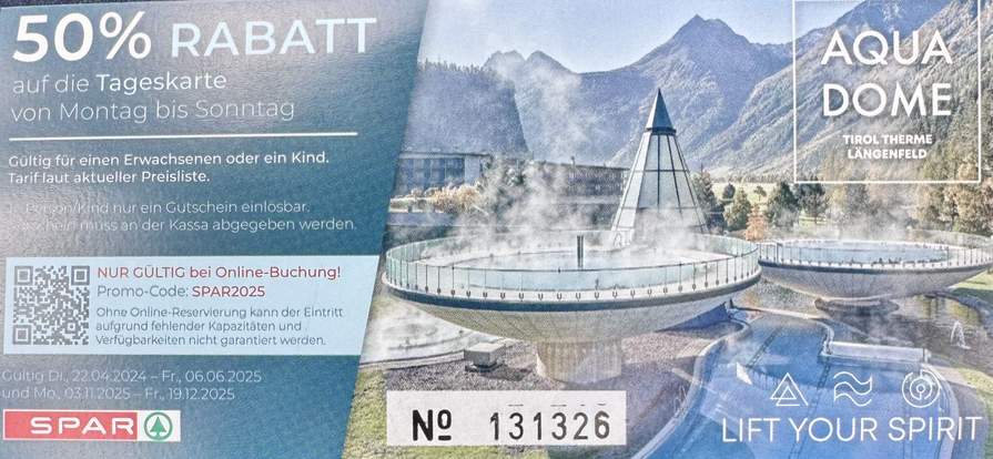 Aqua Dome Ötztal: 50% Rabatt auf Wellness-Tickets! | mydealz