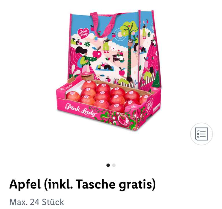 15x Äpfel (2kg) + Gratis Tasche bei Lidl für 3,49 € | mydealz